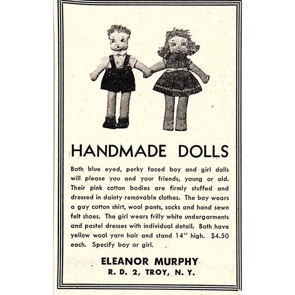 None and/or Unknown | Other | Eleanor Murphy Handmade Dolls Troy Ny 952 ...